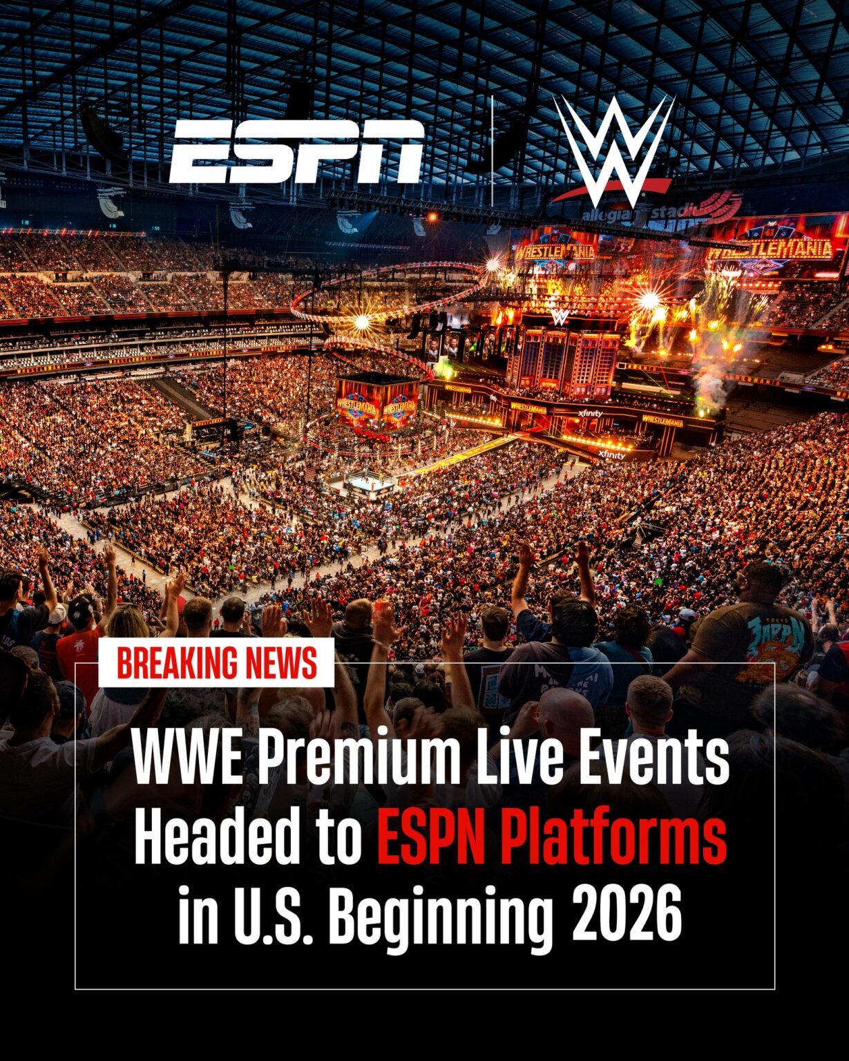 ESPN and WWE Announce Landmark Streaming Deal Starting 2026 - That ...