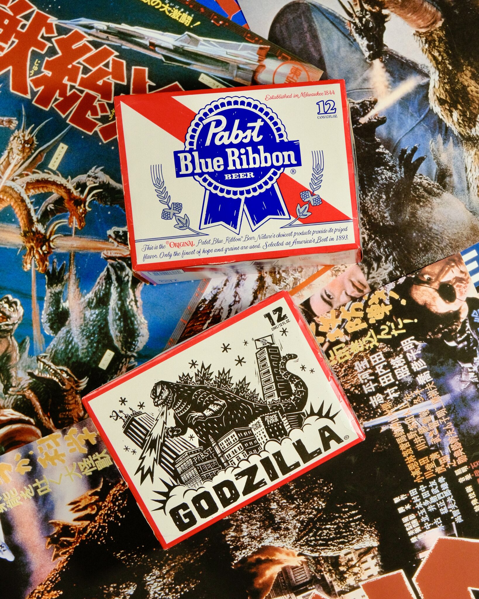 Godzilla and Pabst Blue Ribbon Unite for Limited-Edition Can ...