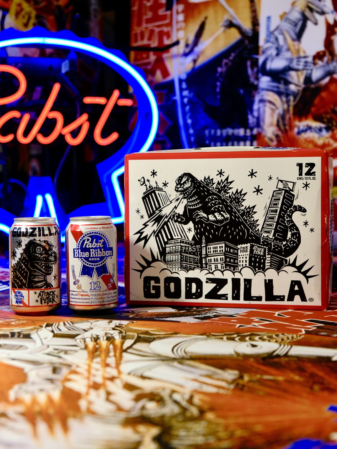 Godzilla and Pabst Blue Ribbon Unite for Limited-Edition Can ...